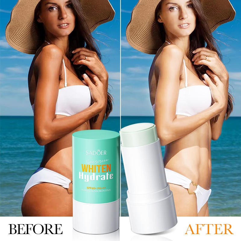 SADOER Sunscreen Stick SPF 60 UV Protection Sunblock with Anti-Aging Moisturizing Isolation ...