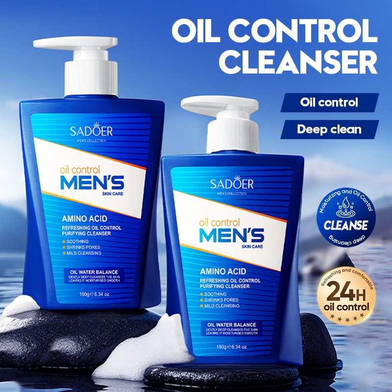 SADOER Men's Amino Acid Refreshing Oil Control Cleanser Cleansing Manufacturer Wholesale OEM ...