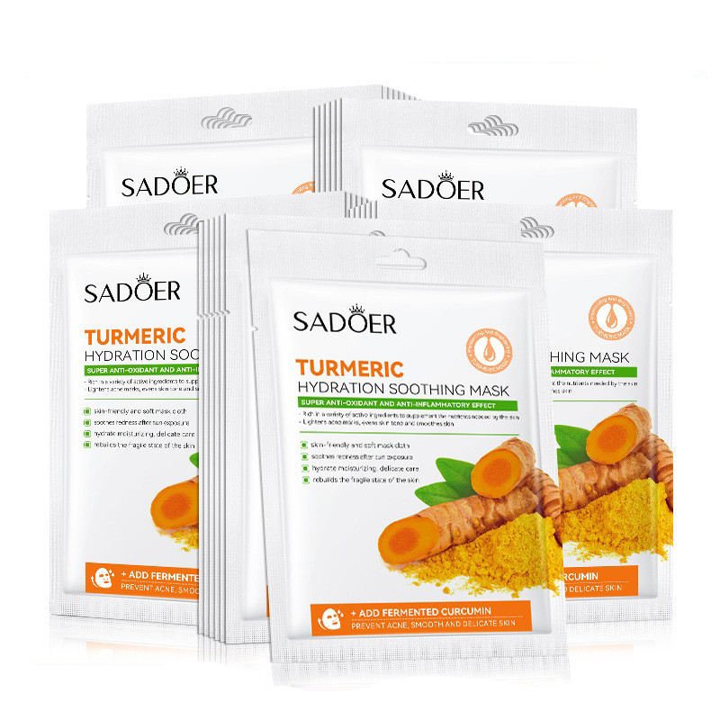 Wholesale SADOER Private Label Turmeric Soothing Facial Mask Hydrating ...