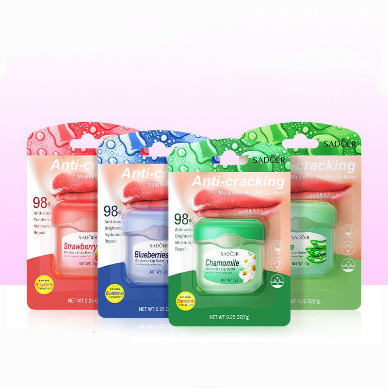 SADOER Private Vegan Lips Balm Honey Peach Avocado Strawberry Aloe Vera ...