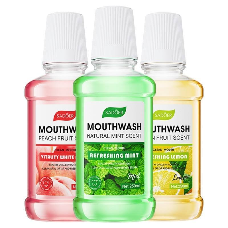 Wholesale private label mouthwash Natural organic Mint Lemon peach ...