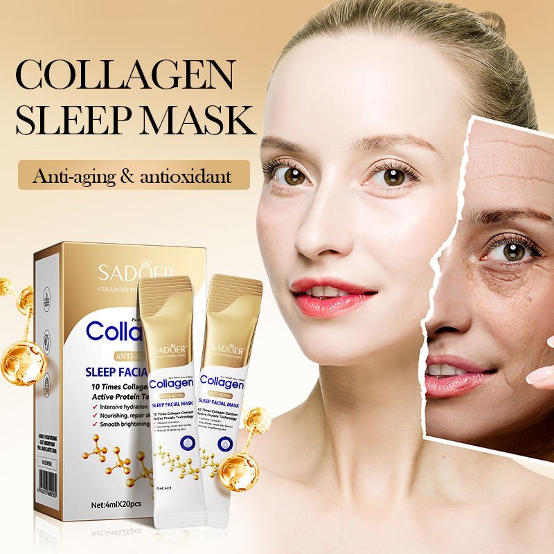 OEM Gold Bone Collagen Sleep Facial Mask Anti-Wrinkle Smooth Repair ...