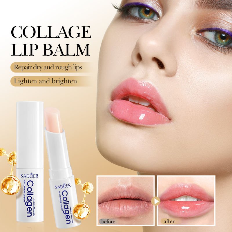 OEM SADOER Private Label Gold Bone Collagen Repair Lip Balms Women ...