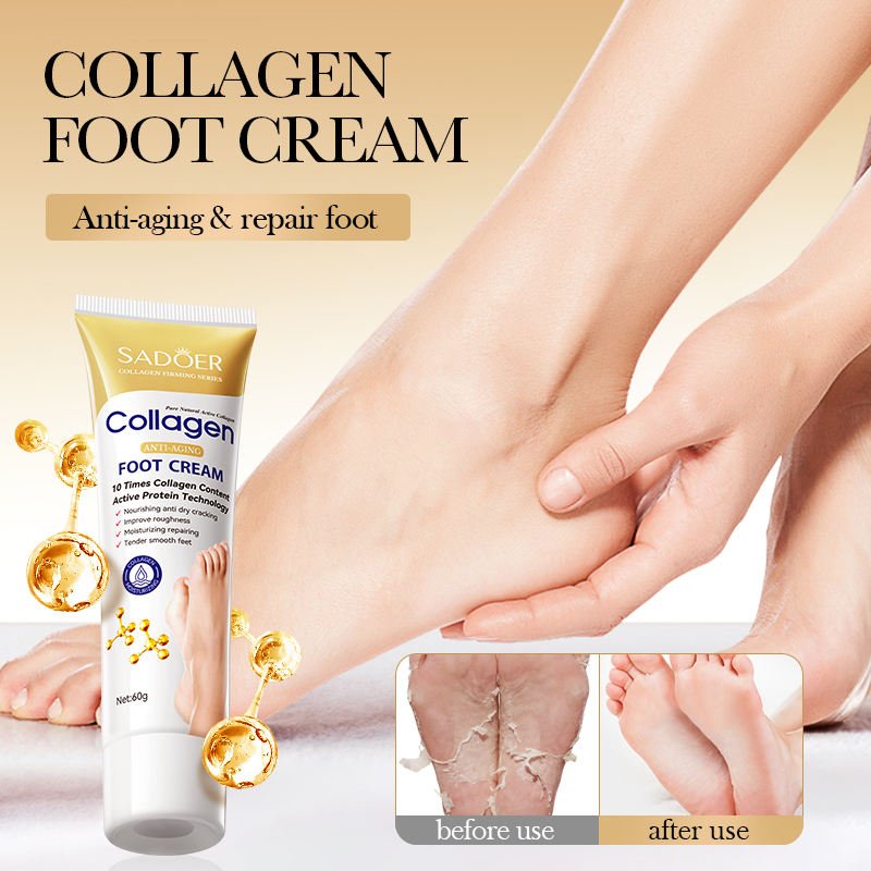 SADOER Organic Bone Collagen Anti-Wrinkle Foot Cream Nourishing Repair ...