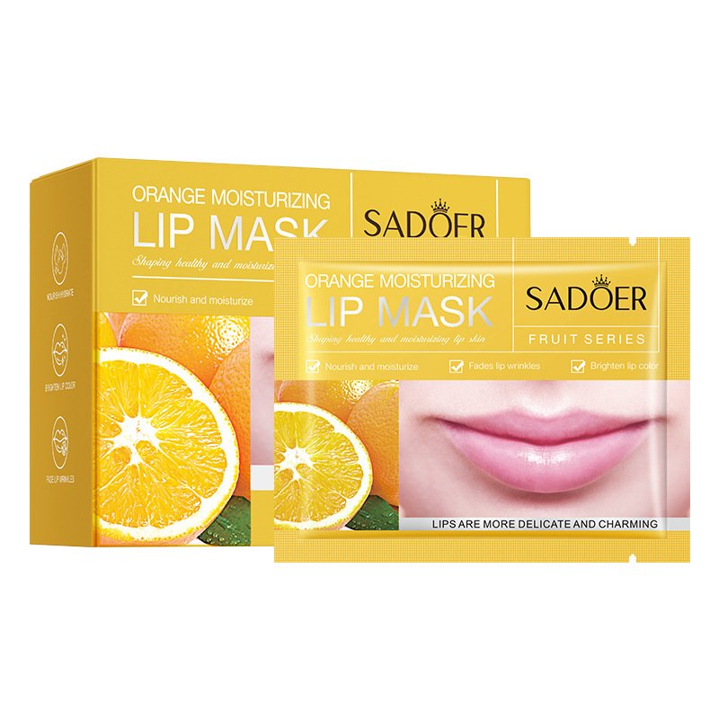 SADOER Orange Moisturizing Lip Mask 20 pieces per box Moisturizing and ...