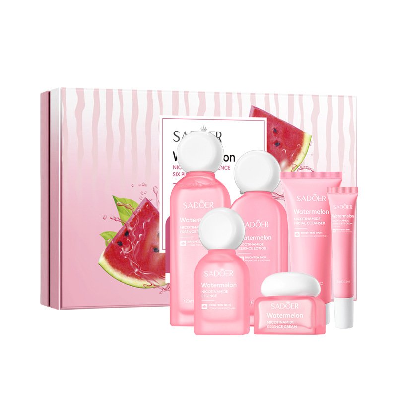 SADOER Watermelon Niacinamide Six-piece Set Moisturizing and Hydrating ...
