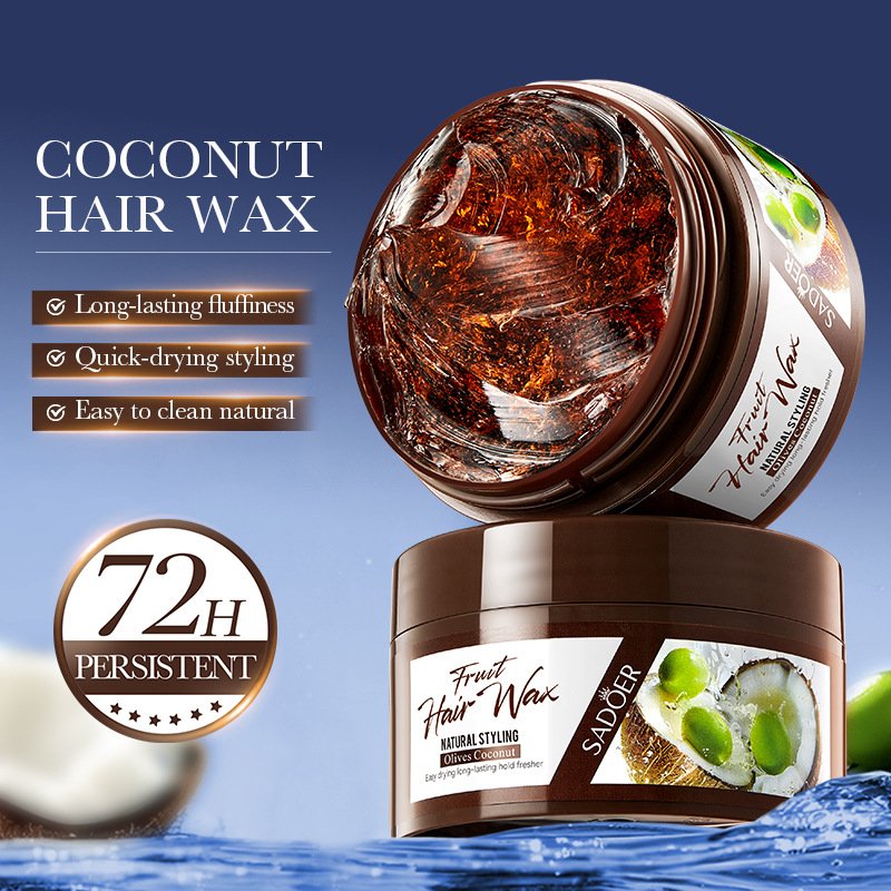 SADOER Olive Coconut Fruit Hair Wax 100g Fixed Hair Style Easy Clean ...