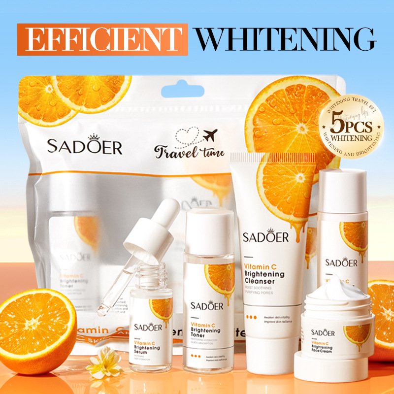 SADOER Vitamin C Brightening Whitening Travel Kit 30g+30ml+30ml+10ml ...