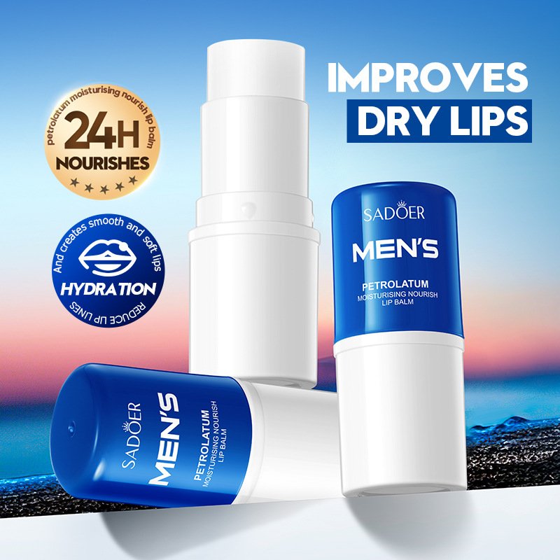 SADOER Men's Vaseline Moisturizing Nourishing Lip Balm 4.5g Autumn and ...