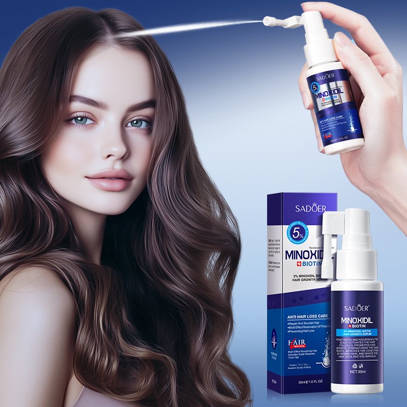 SADOER 5% Minoxidil Biotin Hair Growth Serum Strengthen Roots · Boost ...