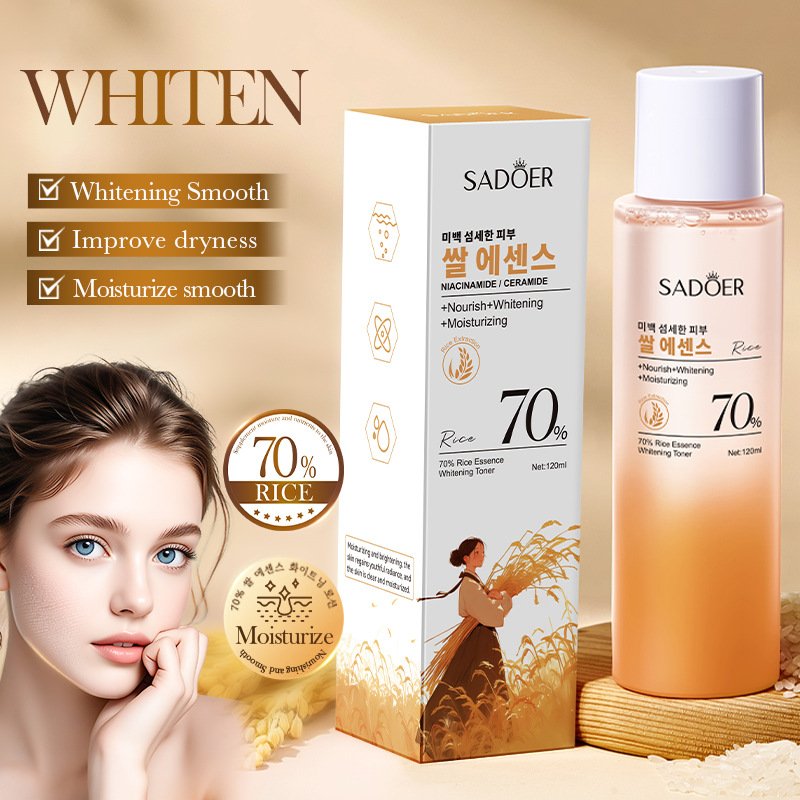 SADOER 70% Rice Essence Whitening Toner 120ML - SADOER Beauty ...